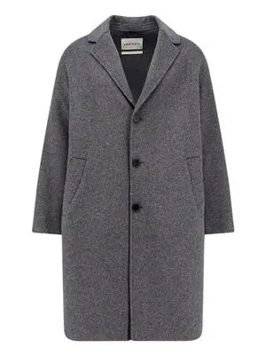 AMARANTO Wool-cashmere Blend Overcoat - Grey