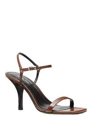 Michael Kors Selina Burnished Leather Sandal - Brown