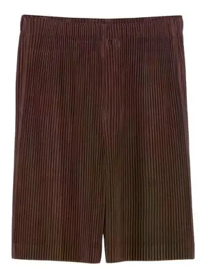 Issey Miyake Pleated Shorts - Brown