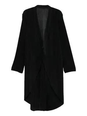Issey Miyake Tailored Pleats Buttoned Coat - Black