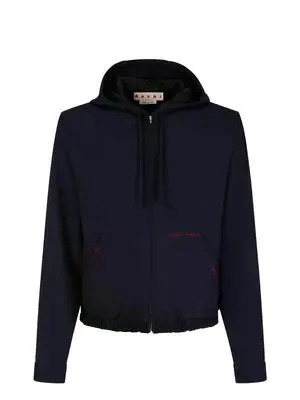 Marni Zip-up Hoodie - 00b99 Blublack