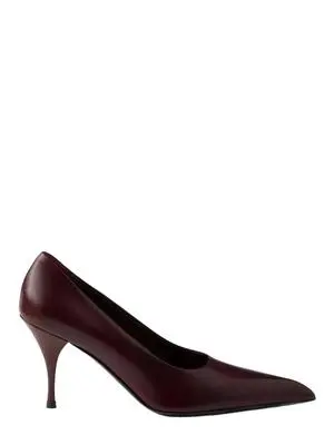 Prada 85mm Leather Pumps - Red