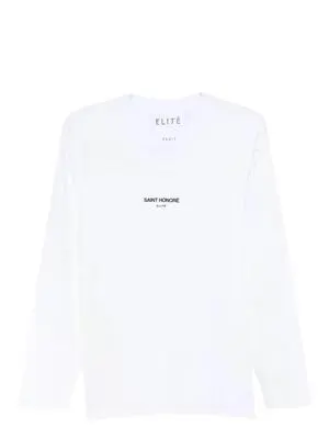 ELITE Logo-print Jersey Top - White