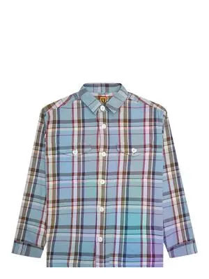 HUMAN MADE Plaid Heart-button Shirt - Blue