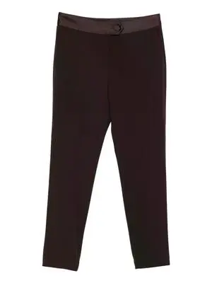 Imperial Button-fastening Cotton Trousers - Brown