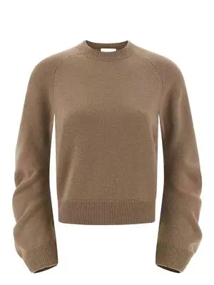 NUDE Crewneck Sweater With Cuffed Sleeves