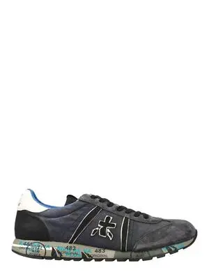 Premiata Lucy 7770 Suede-Paneled Sneakers Grey