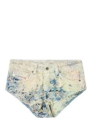 DIESEL Frayed Denim Shorts - Blue