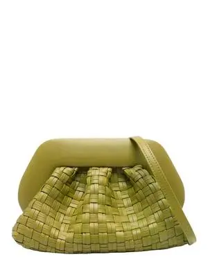 THEMOIRE Gathered Woven Clutch - Green