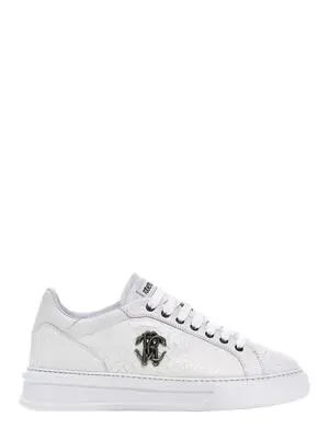 Roberto Cavalli Logo-plaque Low-top Sneakers - White