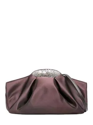 GIUSEPPE ZANOTTI Crystal-embellished Clutch - Purple