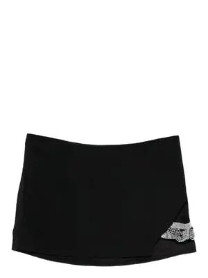 Amen Beaded-embellished Panel Mini Skirt - Black