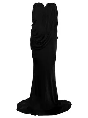 Giuseppe Di Morabito Draped Strapless Gown - Black