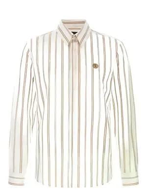 Roberto Cavalli Striped-pattern Buttoned Shirt - Neutrals
