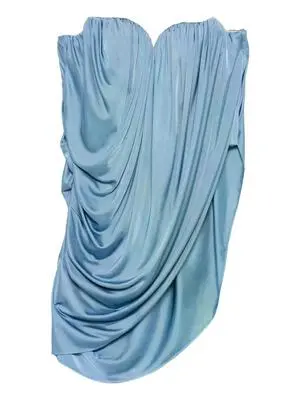 Giuseppe Di Morabito Draped Strapless Top - Blue