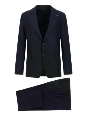Tagliatore Virgin-wool Single-breasted Suit - Blue