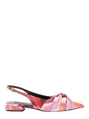 Roberto Cavalli Slingback Knot Ballet Flats - Pink