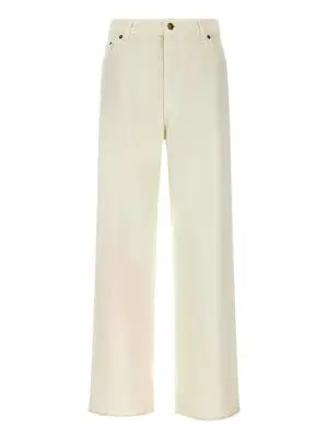 Roberto Cavalli Frayed-hem Five-pocket Jeans - Neutrals