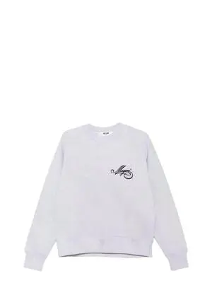 MSGM Logo-embroidered Sweatshirt - Grey