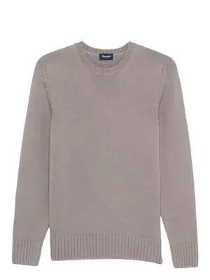 DRUMOHR Round-neck Merino Wool Sweater - Grey