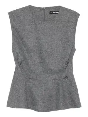 KARL LAGERFELD Sleeveless Peplum Top