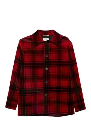 Saint Laurent Checked Jacket - Red