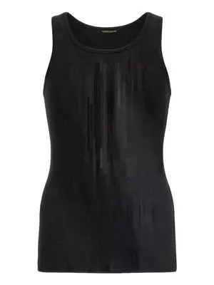 Roberto Cavalli Ribbed Cotton Tank Top - Black