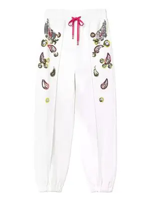 TWINSET Paisley-sequin Track Pants - White