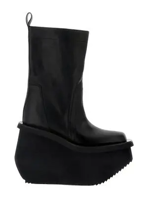 RICK OWENS 14mm Platform Boots With Topstitching
