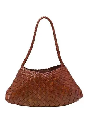 Dragon Diffusion Rosanna Woven-leather Shoulder Bag - Brown