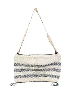 SLO_HAND_MADE Striped-detail Shoulder Bag - Neutrals