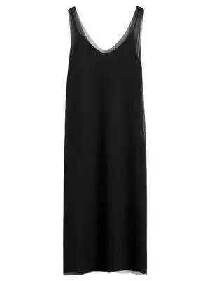 TOTEME Silk Chiffon Slip Dress - Black
