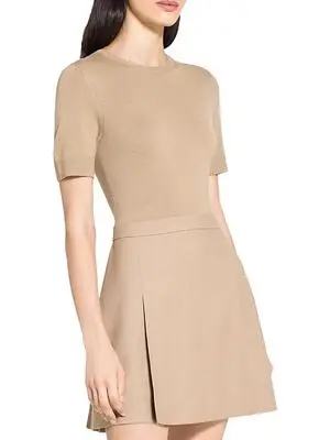 Theory Combo Mini Dress - New Camel