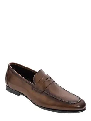 To Boot New York Aldrin Leather Penny Loafers Black