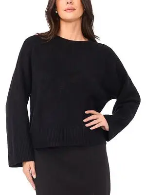 Vince Camuto Raglan Wide Sleeve Crewneck Sweater - Rich Black