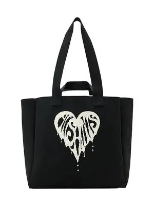 ALLSAINTS Izzy Heart E/w Large Tote - Black