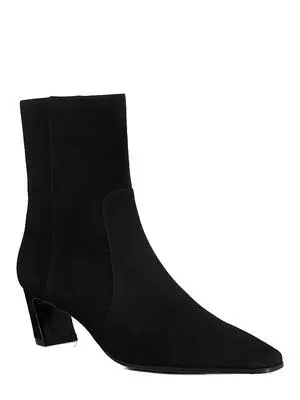 STUART WEITZMAN Stassi Zip Booties - Black
