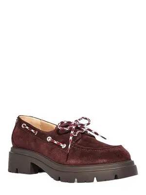 STUART WEITZMAN Hudson Suede Moccasins - Barolo