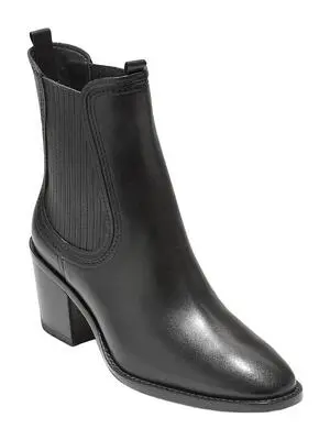 Cole Haan Janelle Chelsea Booties - Black Leather