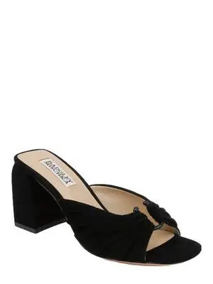 Badgley Mischka Vayla Slide Sandal - Black Suede