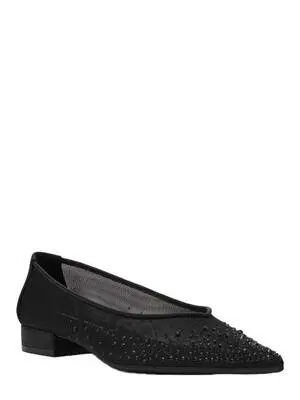 Anne Klein Carlisle Pointed Toe Pump Black Crystal