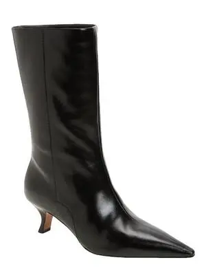 Rag & Bone Mott Pointed Toe Kitten Heel Boots - Black