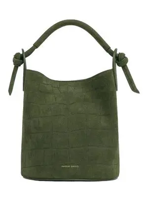 MANSUR GAVRIEL Mini Fortuna Leather Bucket Bag Moss