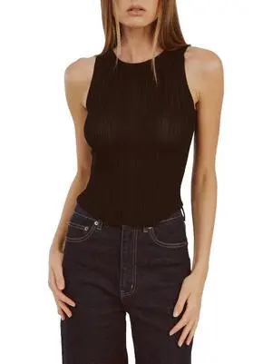 Bardot Merel Knit Tank Black