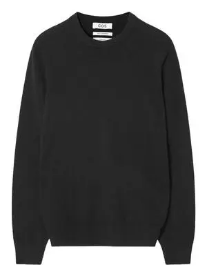 Cos Cashmere Crew-Neck Sweater Black
