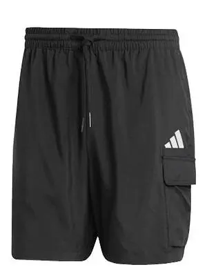 Adidas Essentials Small Logo Cargo Chelsea Shorts - Black White