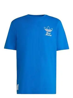 Adidas Real Madrid Terrace Icons Graphic Tee Shirt - Blue Bird