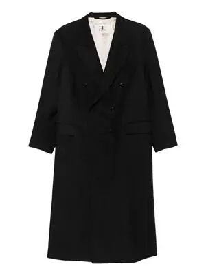 Barena Venezia Double-breasted Pinstripe Coat - Black