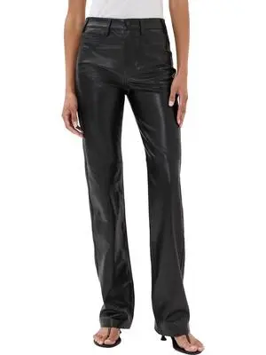 NILI LOTAN Joan Leather Pants - Black