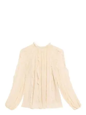 Zimmermann Frill Billow Blouse - Cream